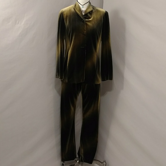 Vintage | Pants & Jumpsuits | Vintage 9s Velvet Pant Suit Quality Wild ...